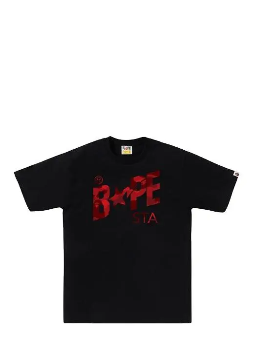 A BATHING APE Camo Sta Logo Tee Shirt Tee Shirt - Black