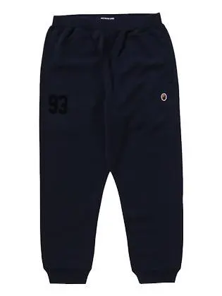 A BATHING APE Mr.bathing Ape Logo Sweat Pants - Navy Blue