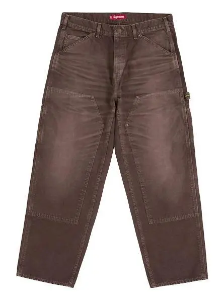 Supreme Worn Double Knee Painter Pant - Brown