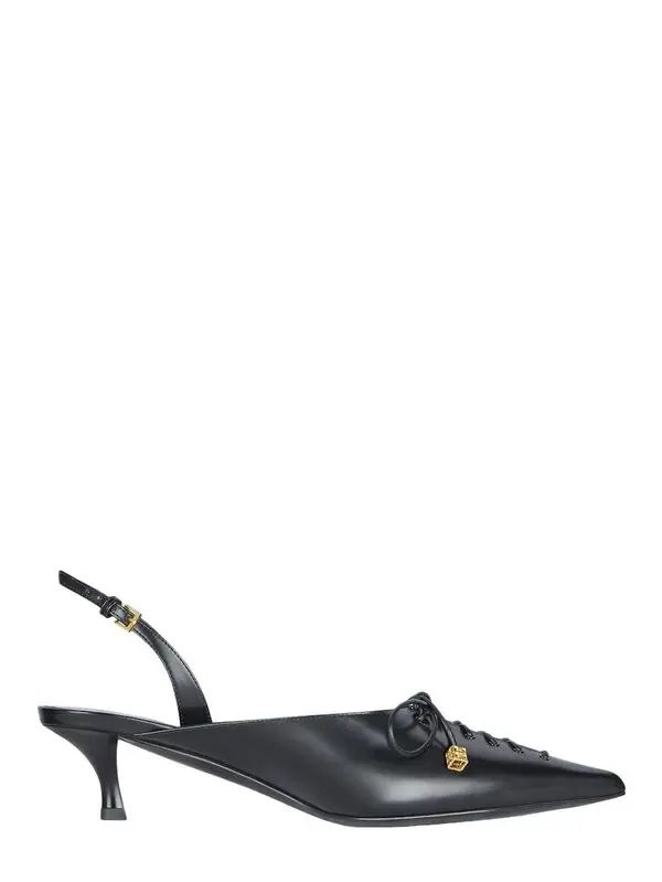 Givenchy Lace-up Slingbacks - Black