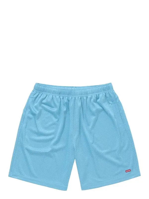 Supreme Small Box Baggy Mesh Short - Light Blue