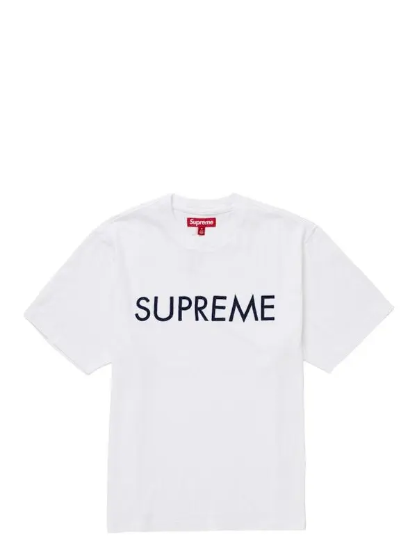 Supreme Capital Short Sleeve Top - White