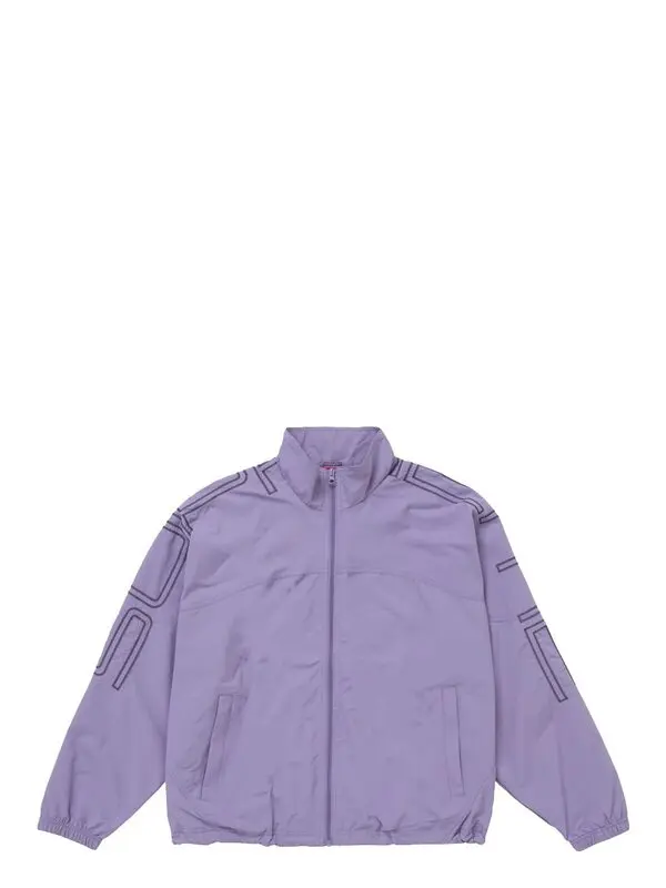 Supreme Spellout Embroidered Track Jacket - Dusty Purple