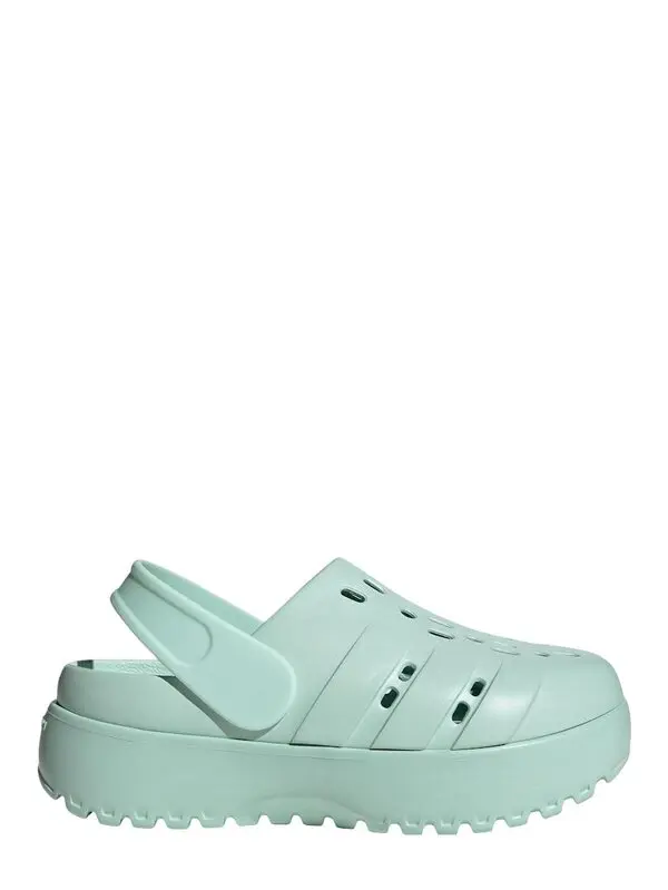 Adidas Adilette Platform Clogs - Halo Mint