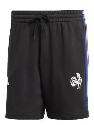 Adidas France Essentials 3-stripes French Terry Shorts - Black