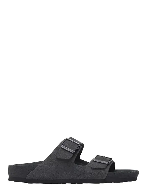 BIRKENSTOCK Arizona Suede Leather Sandals - Charcoal
