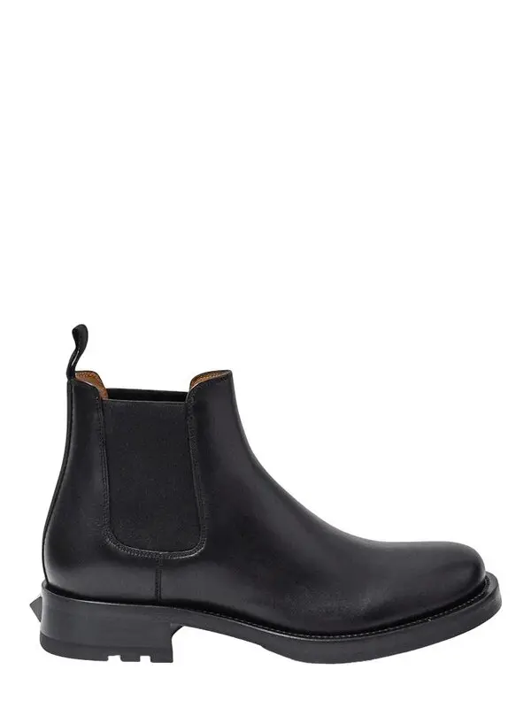 Valentino Garavani Roman Stud Leather Ankle Boots - Black
