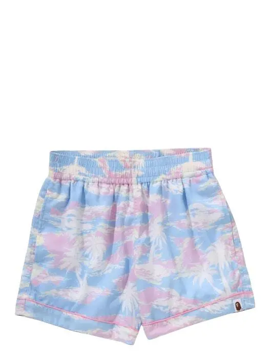 A BATHING APE Palm Tree Camo Shorts - Multicolor