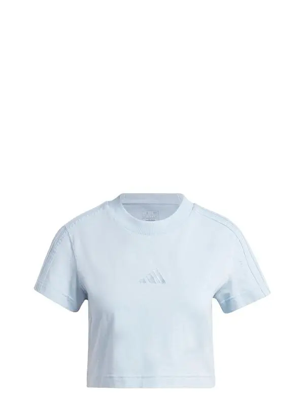 Adidas All Szn 3-stripes Slim T-shirt - Wonder Blue