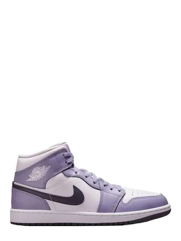 JORDAN 1 Mid Sneakers - White/indigo Haze/dark Blue Grey