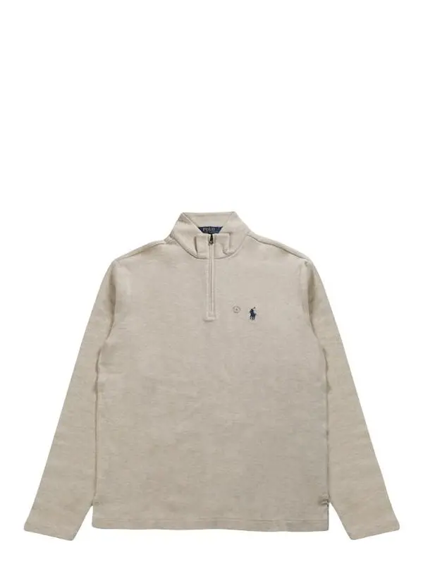 Polo Ralph Lauren Longsleeve Jacquard 1/2 Zip Pullover - Chalk Heather