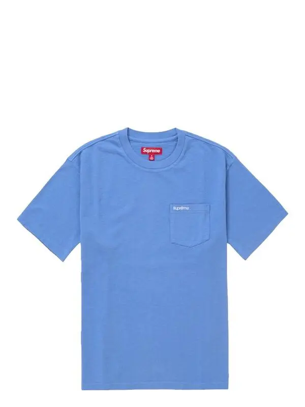 Supreme Short Sleeve Pocket Tee Shirt - Blue
