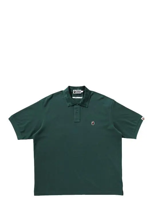 A BATHING APE One Point Relax Fit Polo Shirt - Olivedrab Green