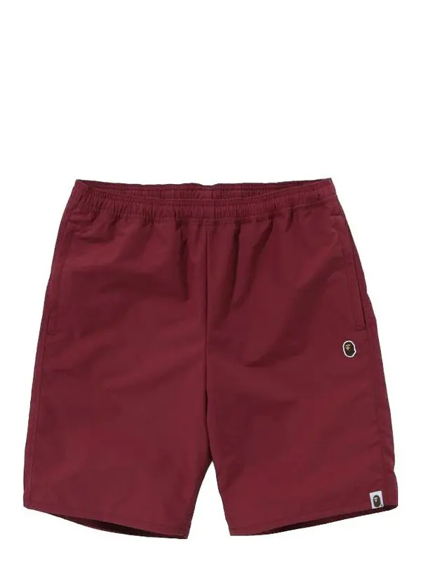 A BATHING APE Ape Head Beach Shorts - Burgundy
