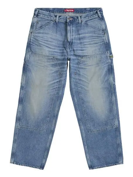 Supreme Worn Double Knee Painter Pant - Denim