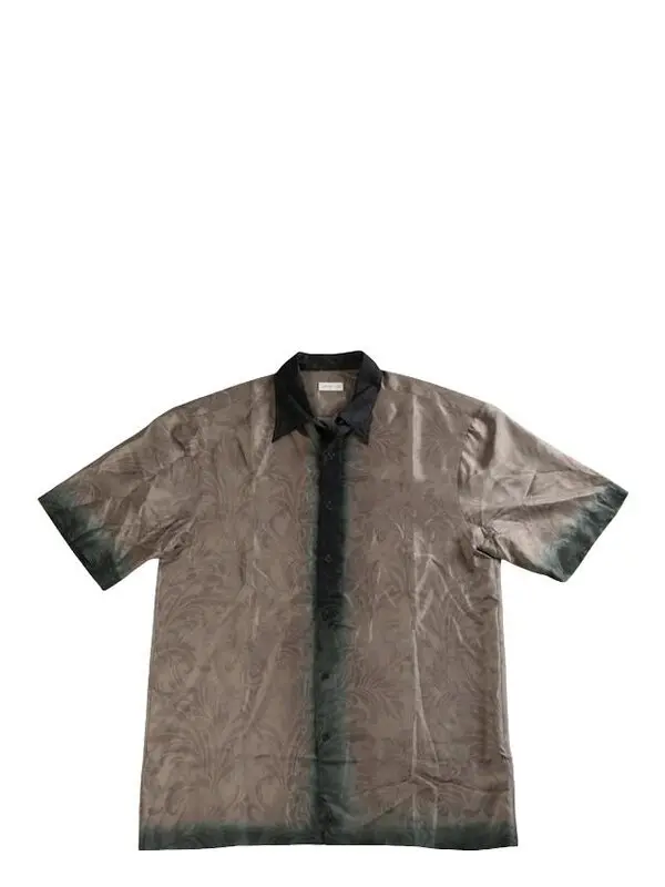Dries Van Noten Silk Short Sleeved Shirt - Light Brn