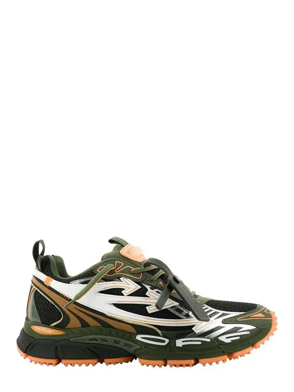 Off-White Be Right Back Sneakers - Military Green/peach Orange