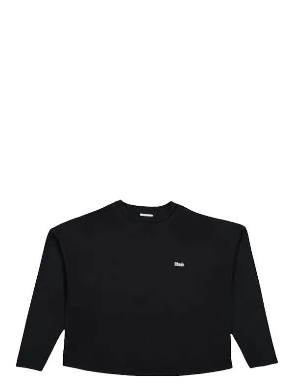Rhude Classique Reverse Long Sleeve Tee Shirt - Black