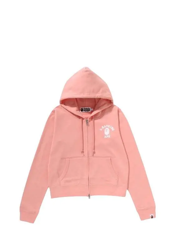 A BATHING APE College Zip Hoodie - Pink