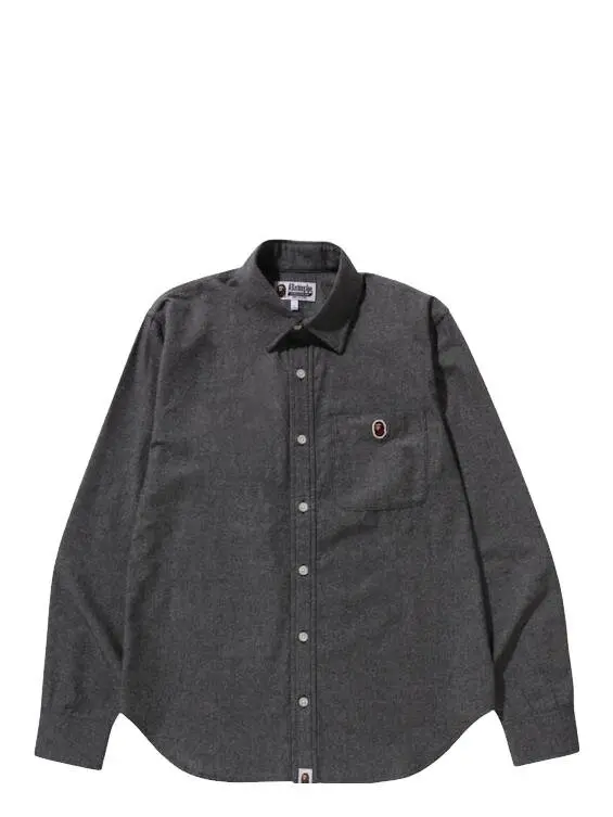A BATHING APE One Point Chambray Shirt - Black