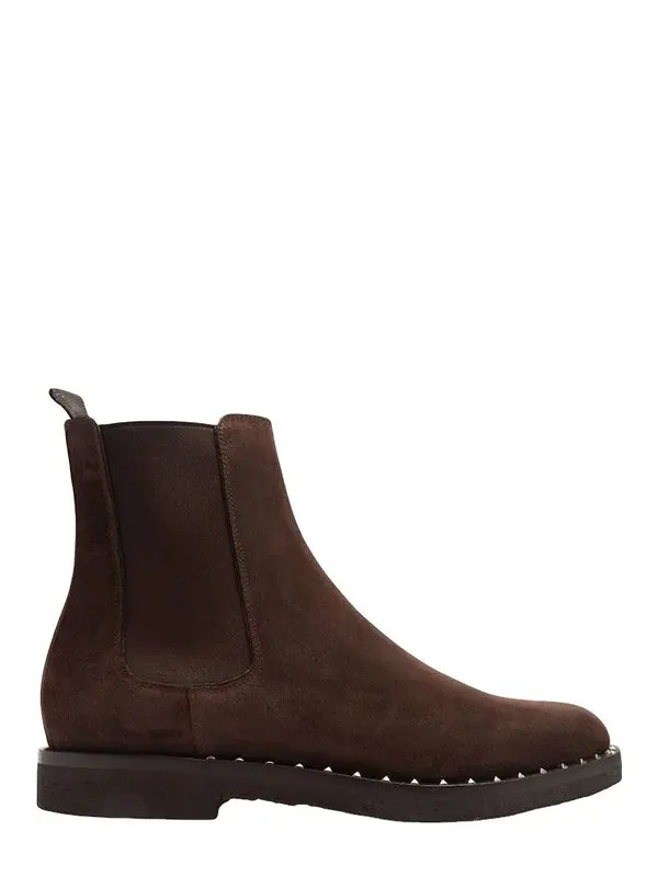 Valentino Garavani Suede Rockstud Chelsea Boots - Testa Di
