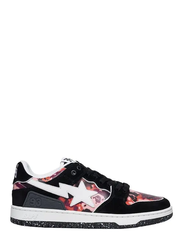 BAPE Sk8 Sta #3 Map Camo Sneakers - Black