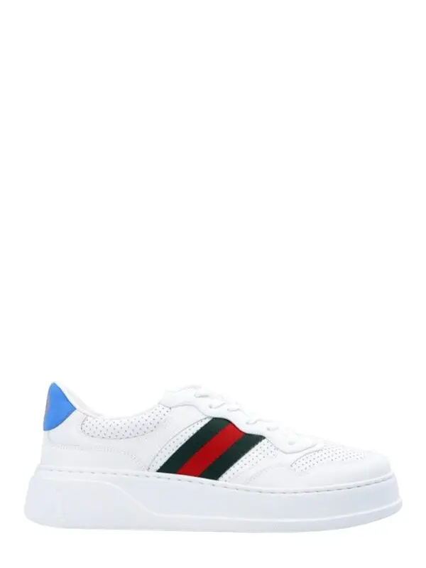 Gucci Chunky Gg Web Sneakers - White/green