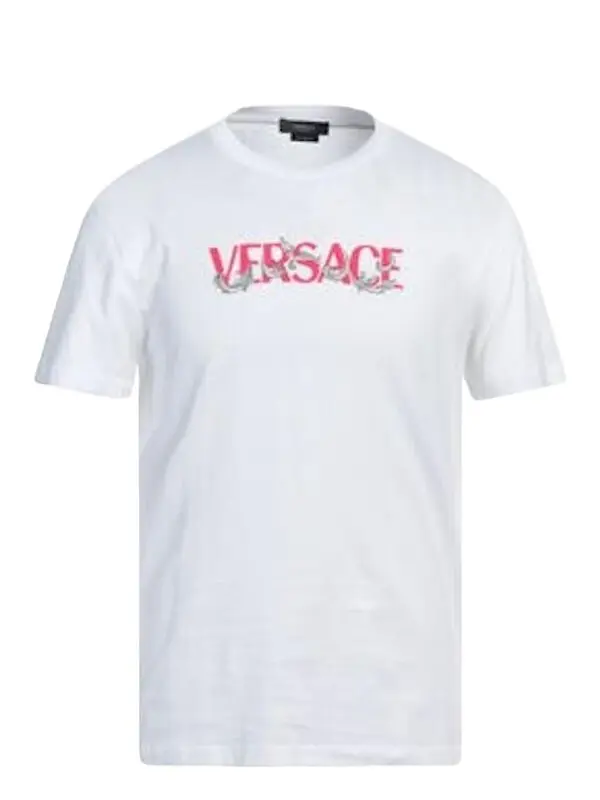 Versace Barocco Silhouette T-shirt - White/pink