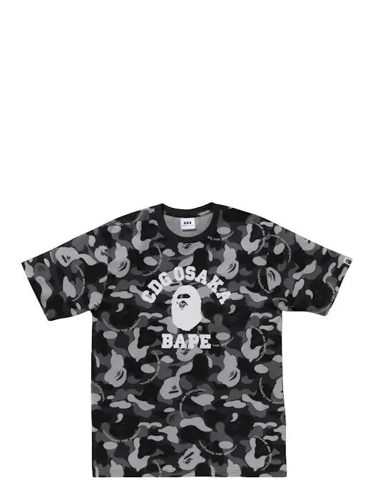 A BATHING APE X Cdg Osaka Camo College Tee Shirt - Black