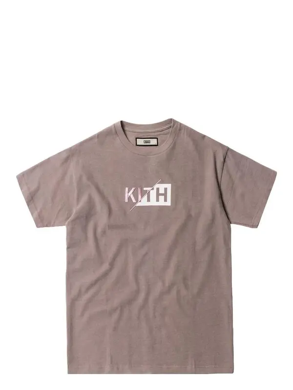 Kith Slash Classic Logo Tee Shirt - Cinder