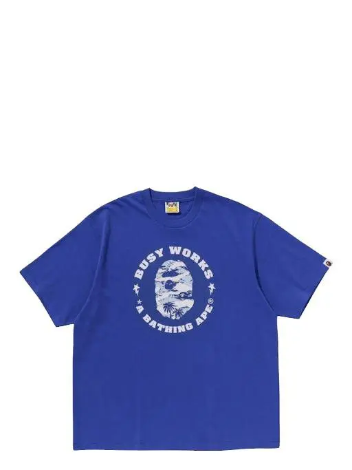 A BATHING APE Colors Busy Works Sta Tee Shirt Tee Shirt - Blue