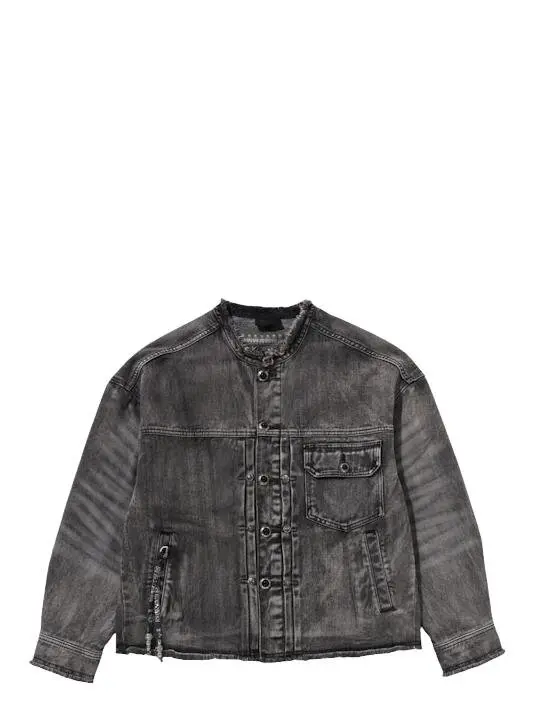BAPE Paisley Patch Collarless Jacket - Black