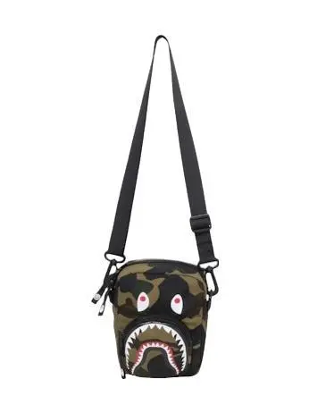 A BATHING APE 1st Camo Shark Mini Bag - Green
