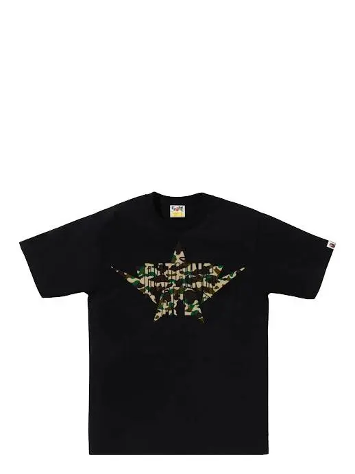 A BATHING APE 1st Camo Twin Sta Nyc Tee Shirt Tee Shirt - Black/yellow
