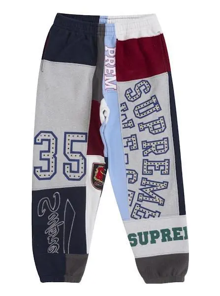Supreme Patchwork Sweatpant - Navy Blue