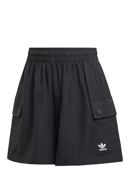 Adidas Essentials Woven High-waisted Cargo Shorts - Black