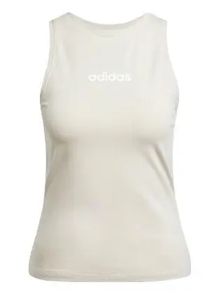 Adidas Essentials Linear Slim Cotton Tank Top - Wonder Alumina/white