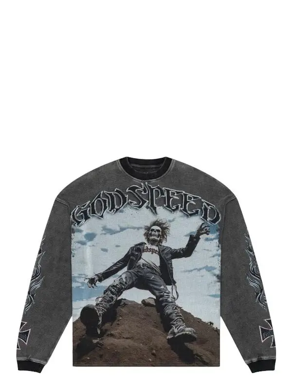 GODSPEED Rocker Long Sleeve Tee Shirt - Grey Wash