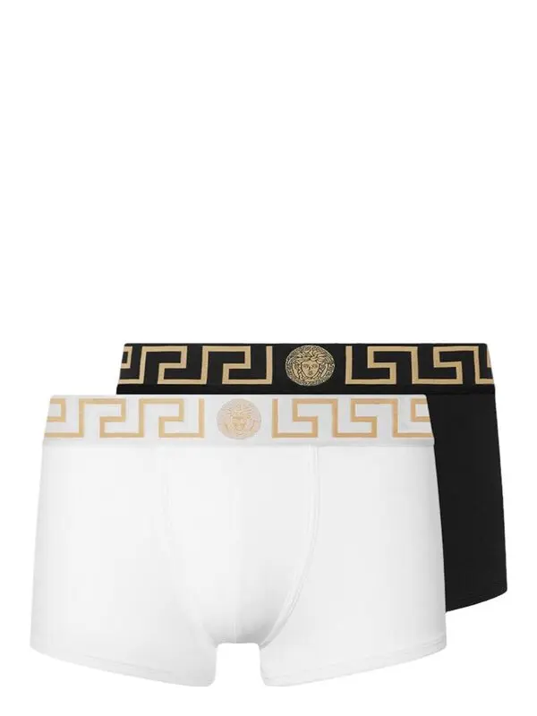 Versace Greca Border Trunks 2-pack - White/black