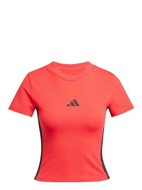Adidas Essentials 3-stripes Slim Baby T-shirt - Pure Ruby/black
