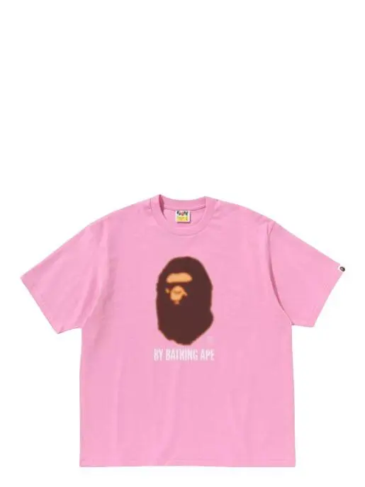 A BATHING APE Blur Bathing Ape Relaxed Fit Tee Shirt - Pink