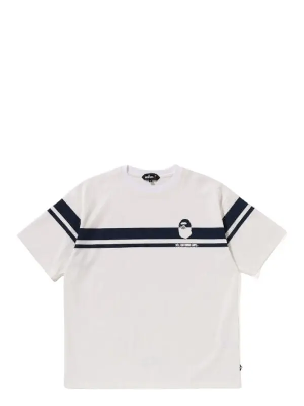 A BATHING APE Print Iv Tee Shirt - White Navy Blue