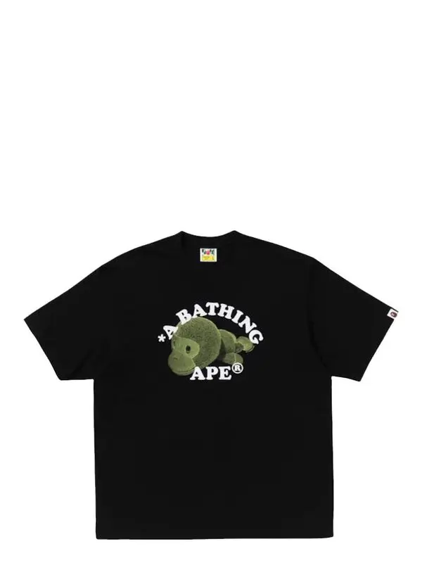 A BATHING APE Milo College Relaxed Fit Tee Shirt - Black