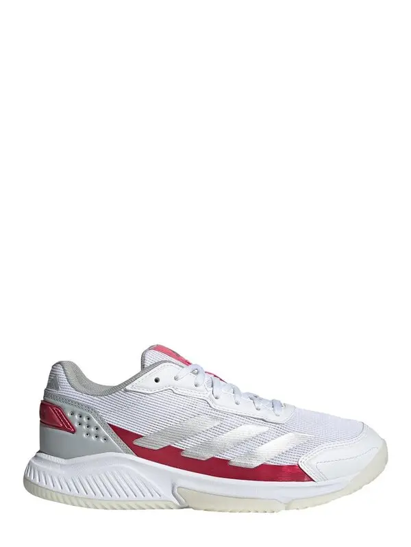 Adidas Courtquick Padel Sneakers - Cloud White/silver Metallic/lucid Pink