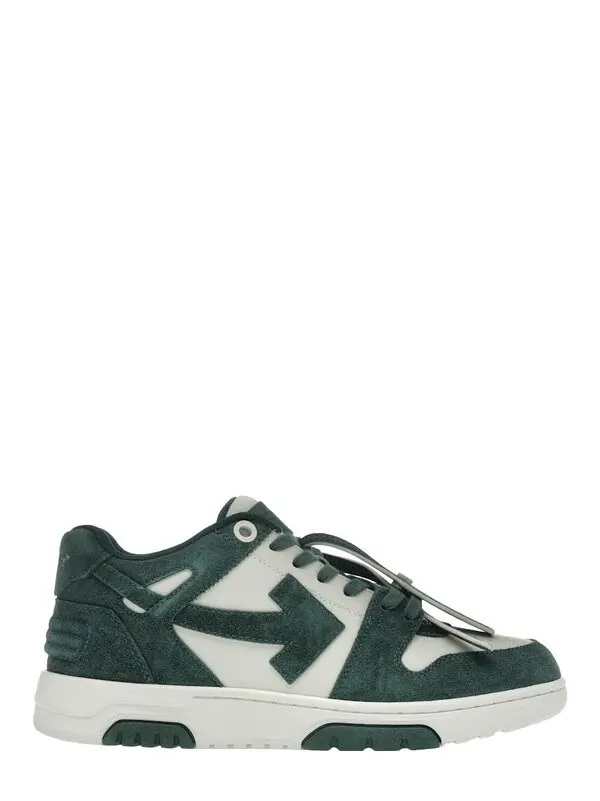Off-White Out Of Office Low-top Sneakers - Jet Green/ecru