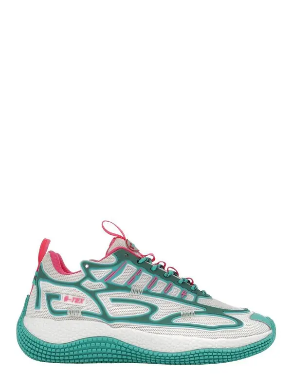 JOHN GEIGER 004 Reverse Miami Sneakers - White/teal/pink