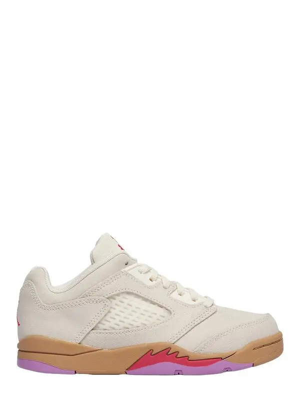 JORDAN 5 Retro Low Sneakers - Pale Ivory/fusion Red/desert