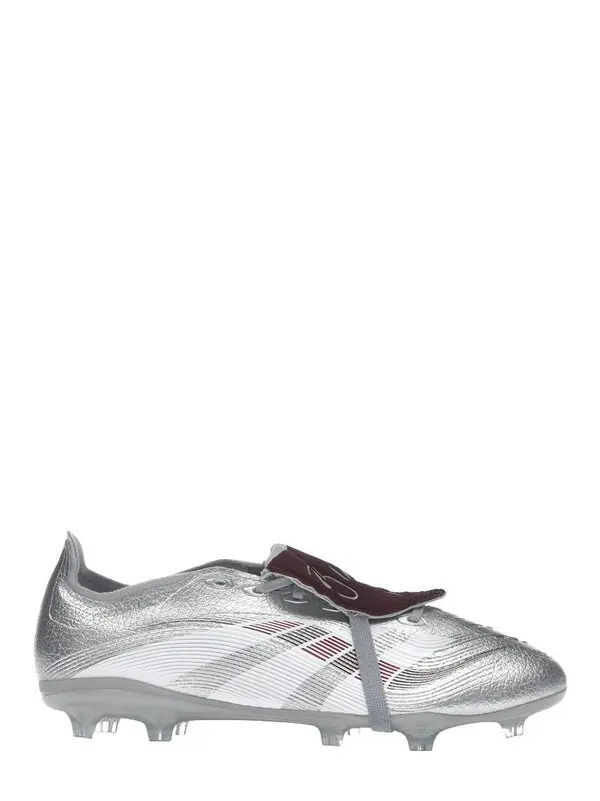 Adidas Predator League Foldover Tongue Fg/mg - Silver Metallic/legacy Burgundy/maroon