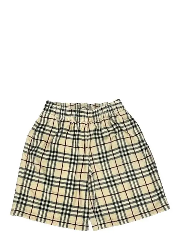 Burberry Check Pattern Debson Towel Shorts - Beige
