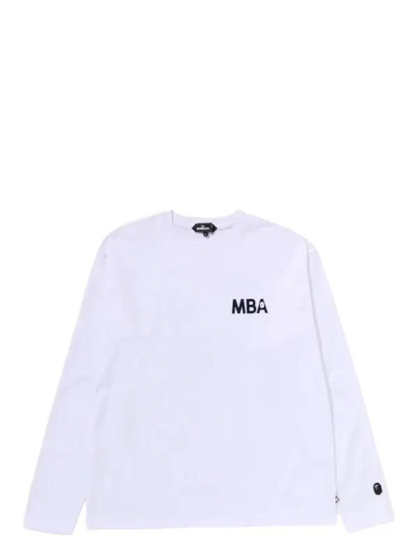 A BATHING APE Basic Long Sleeve Tee Shirt - White